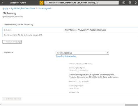 Tutorial Sichern Von Sql Server Datenbanken In Azure Azure Backup Microsoft Learn