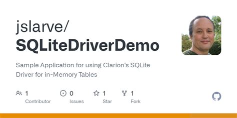 Github Jslarvesqlitedriverdemo Sample Application For Using Clarions Sqlite Driver For In