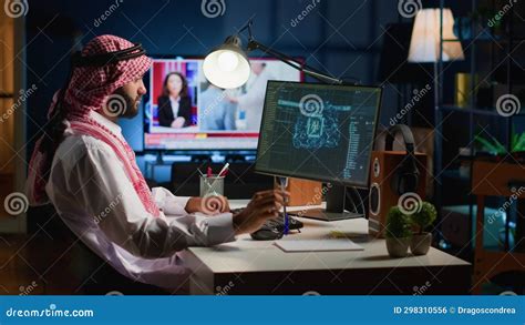 Man Updating Ai Machine Learning Tech Stock Footage Video Of Muslim