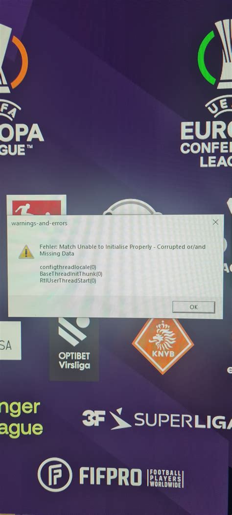 Error Match Unable To Initialise Properly Corrupted Andor Missing Data Crash Technical