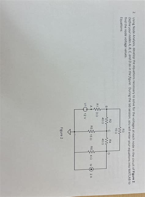 Solved Using Node Analysis Develop The Equations Necessary