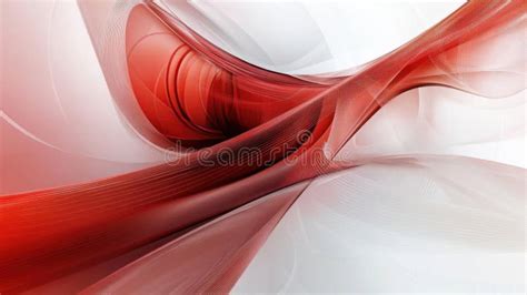 Red And White Abstract Swirls Elegantly Flow Creating A Dynamic Visual
