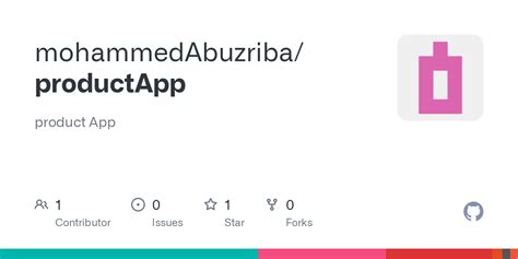 GitHub MohammedAbuzriba ProductApp Product App