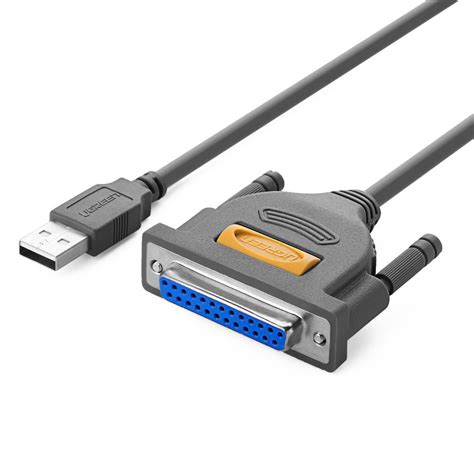 GetUSCart UGREEN USB To DB25 Parallel Printer Cable Adapter 6FT Male To Female Connector IEEE