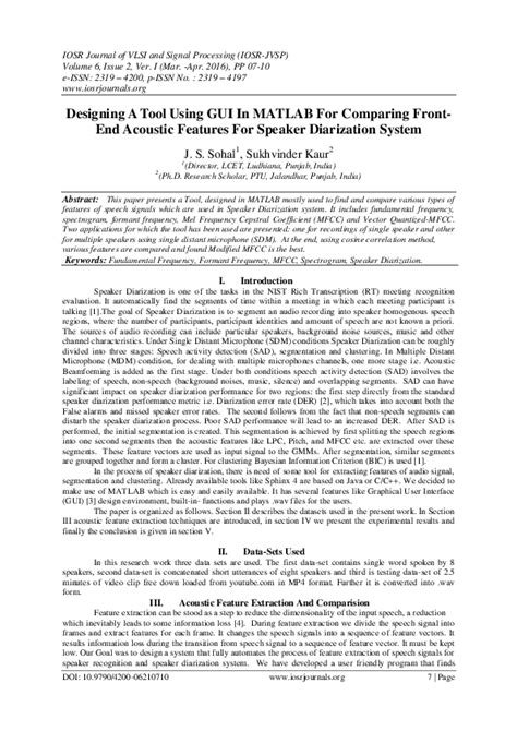 Pdf Designing A Tool Using Gui In Matlab For Comparing Front End