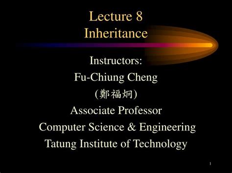 Ppt Lecture 8 Inheritance Powerpoint Presentation Free Download Id