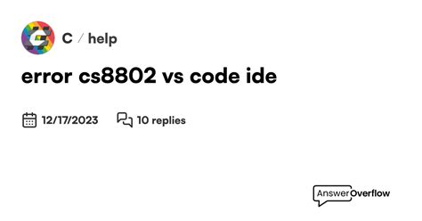 error cs8802 vs code ide c
