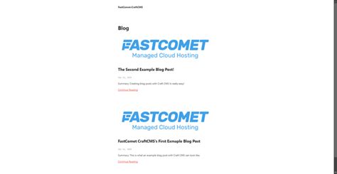 Templates Craft CMS Tutorial FastComet