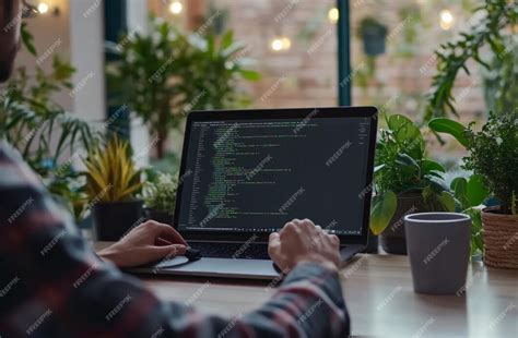Professional Young Programmer Focused On Writing Code On Laptop In A