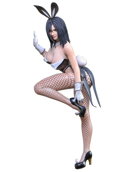3d Comics Cosplay Anime Bunny Girl Stock Illustration Illustration Of