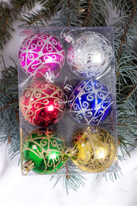 Набір іграшок на ялинку Куля з візерунком