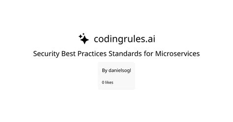 security best practices standards for microservices coding rules