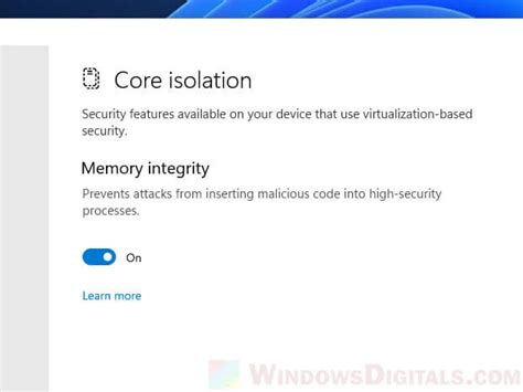 Memory Integrity Can T Be Turned On Windows Artofit