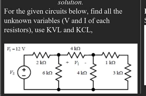 solved solution for the given circuits below find all the
