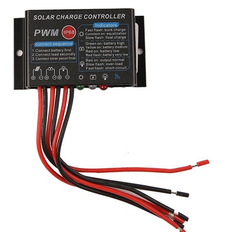 10A Ip68 Waterproof For Pwm Solar Charge Controller 12V 24V 24 Hour Load Discharging Walmart Com