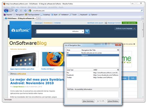 Accessibility Evaluation Toolbar Descargar