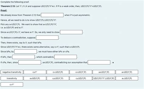 Solved Complete The Following Proof Theorem Let Chegg