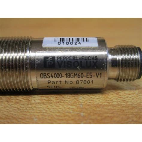 Pepperl Fuchs Obs4000 18gm60 E5 V1 Visolux Photoelectric Sensor 87801