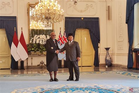 Presiden Prabowo terima kunjungan resmi PM Fiji di Istana Merdeka ...