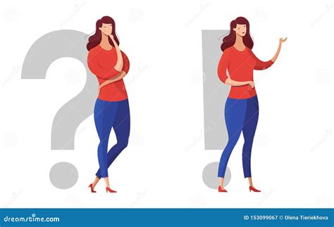 Thoughtful Characters With Question Marks Solving Problems Or Searching