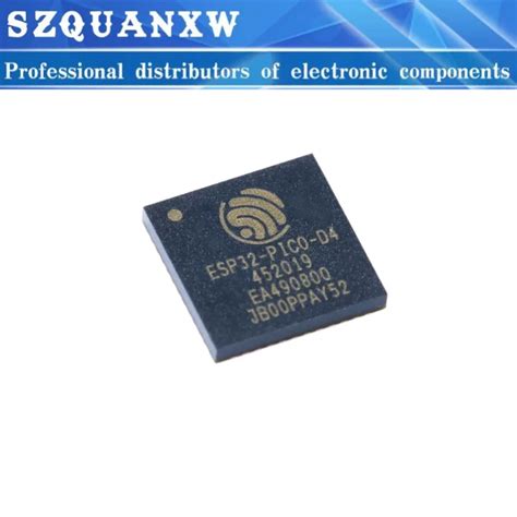 5pcs Lot Esp32 Pico D4 Qfn 48 Dual Core Smd 4mb Wifi Ble Bluetooth