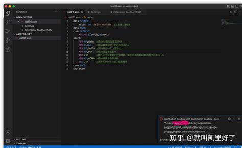 Macm1搭建汇编环境（最简单的方法 Vscodemasmtasmdosbox 知乎
