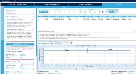 stm32f4 current consumption versus clock speed stmicroelectronics