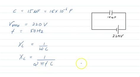 Solved A Capacitor Of Capacitance 102 Ï€ Âµf Is Connected Across A 220 V 50 Hz Ac Mains