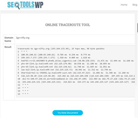 Enhance Your Seo Strategy With The Online Traceroute Tool By Seotoolswp