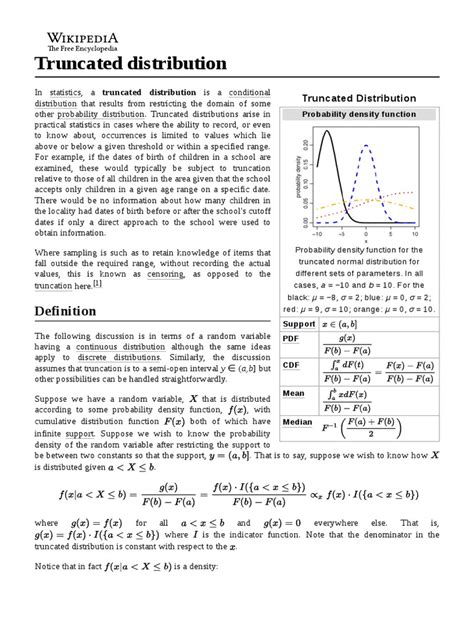 Truncated Distribution Pdf