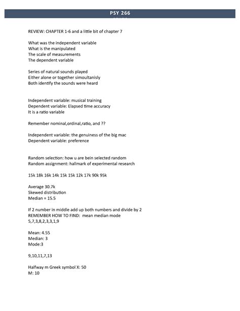 Review Lecture Notes Review Chapter 1 6 And A Little Bit Of