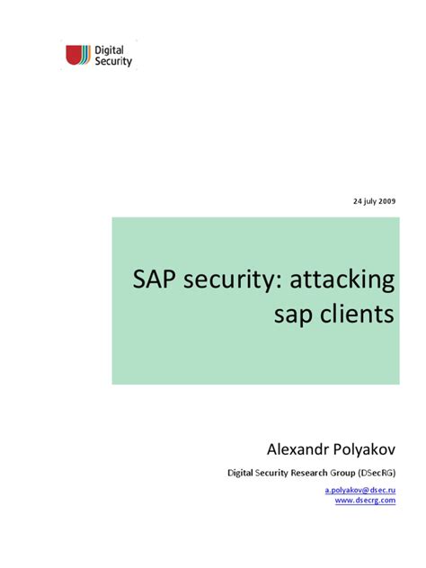 Sap Security Attacking Sap Clients Pdf Cookie Information Security