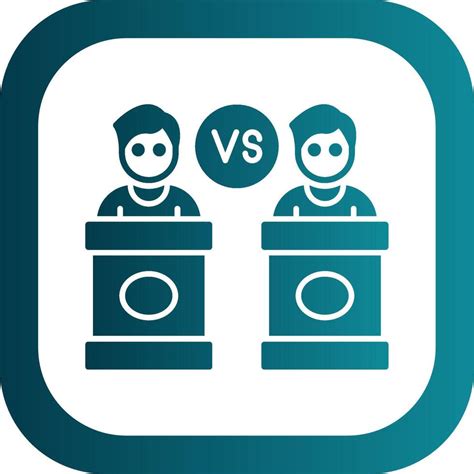 Debate Glyph Gradient Round Corner Icon 42750300 Vector Art At Vecteezy