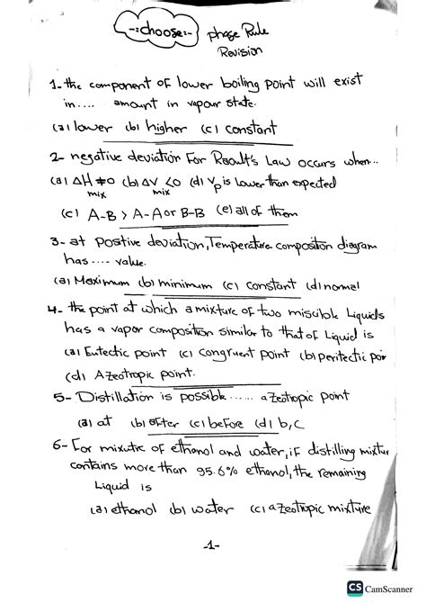 SOLUTION Phase Rule Revision Chemistry Studypool