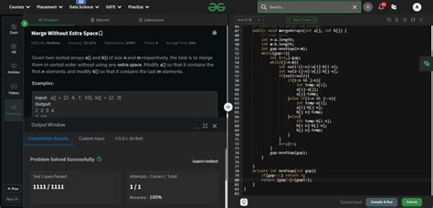 Gfg160 Gfg160 Day27 Mergesortedarrays Twopointer Dsa Java Anuj Gupta