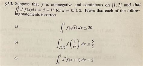 solved 3 2 suppose that f is nonnegative and continuous on