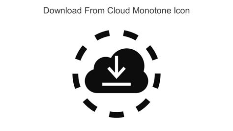 download from cloud monotone icon in powerpoint pptx png and editable