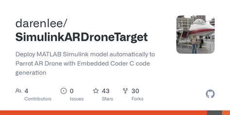 GitHub Darenlee SimulinkARDroneTarget Deploy MATLAB Simulink Model Automatically To Parrot AR