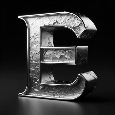 Premium Photo The Silver E Adds Glamour To Dark Backdrop Looks Like