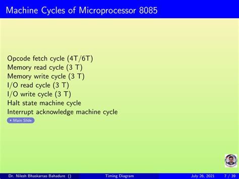 Timing Diagram Of Microprocessor 8085 PDF Technology Computing