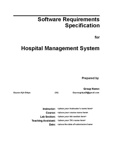 srs template srs template software requirements specification for