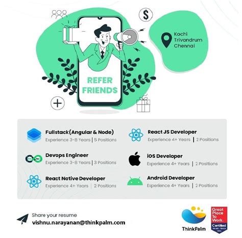 vishnu narayanan on linkedin thinkpalm hire kochi infopark it