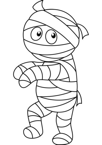 Cute Mummy Coloring Pages