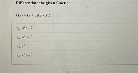 solved differentiate the given