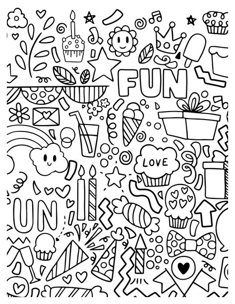 Fun Doodle Coloring Pages