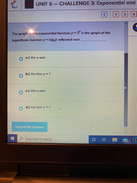 solved unit 5 challenge 3 exponential and the graph or