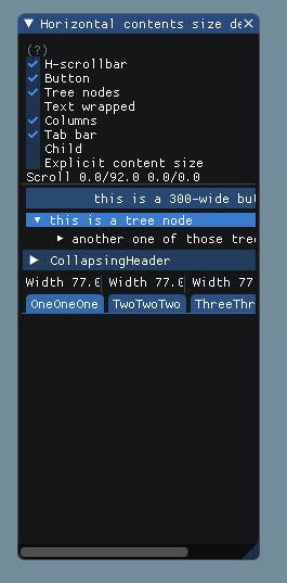 TreeNode Frame Bounds Miscalculation With Horizontal Scrolling Issue Ocornut Imgui