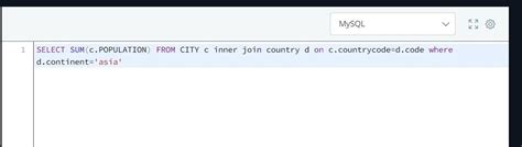 Sql Practice Question 2 How To Query Cities In Asia Purnima Singh Posted On The Topic Linkedin