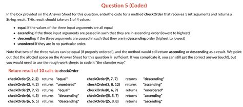 Solved Question 5 Coder In The Box Provided On The Answer