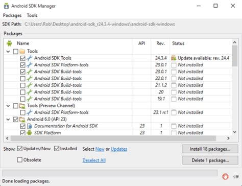 Android SDK Manager In Windows Techgage